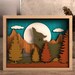 Cloudy Forest Moon Tree Lightburn SVG,DXF Laser Cut File,3d Shadowbox ...