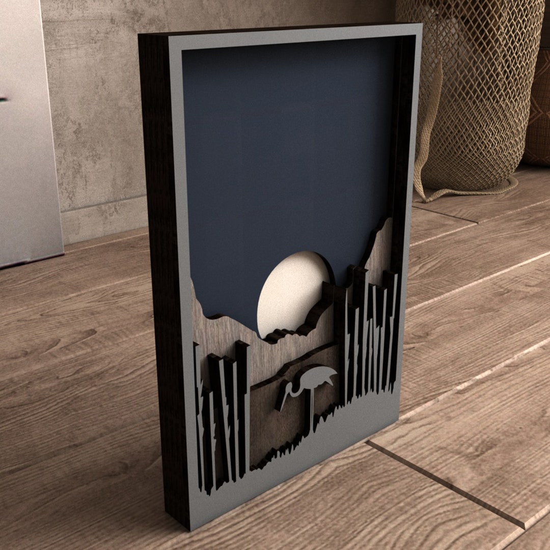 Swan,swamp Svg,dxf-laser Cut Files,lightburn Svg,multilayer Art Piece ...