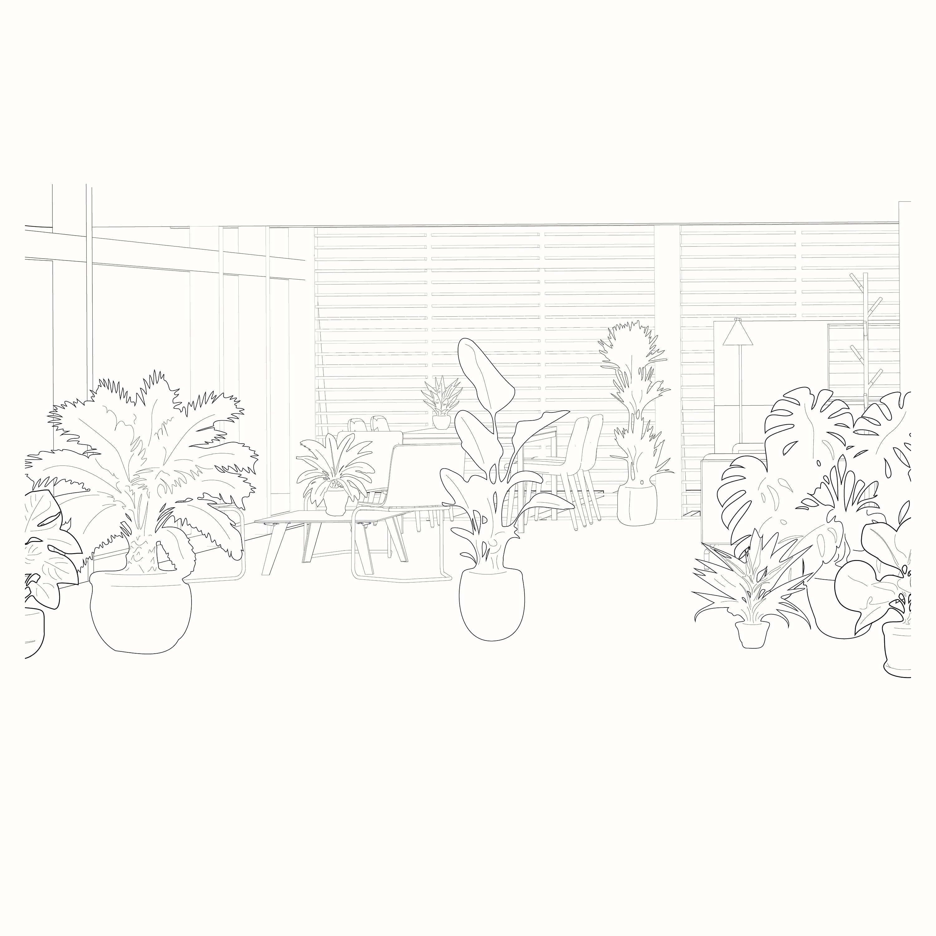 Tropical Potted Plants Illustrator Vectors - Etsy