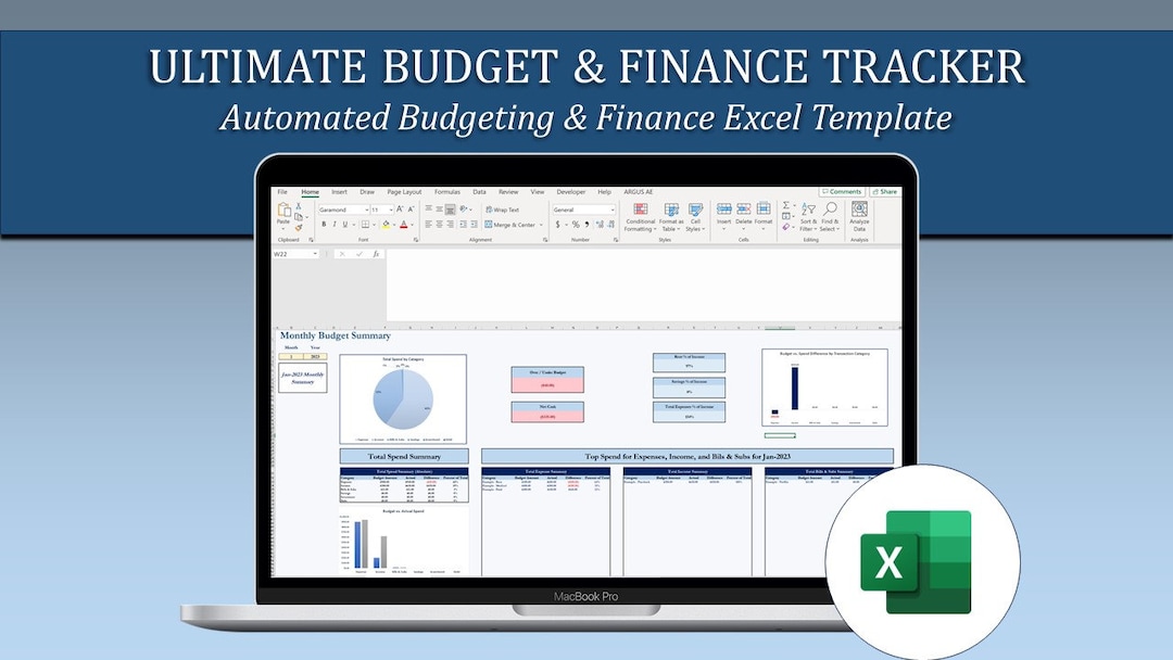 PREMIUM Excel Annual and Monthly Budget & Financial Planner, Savings ...