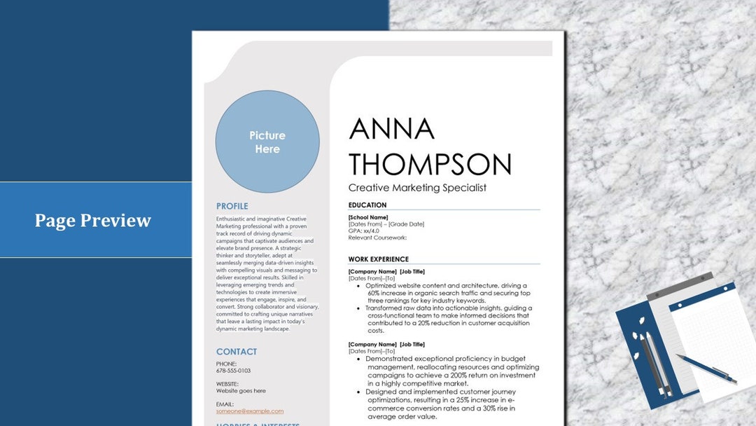 Modern Creative Resume Template, Premium CV Template, Professional ...