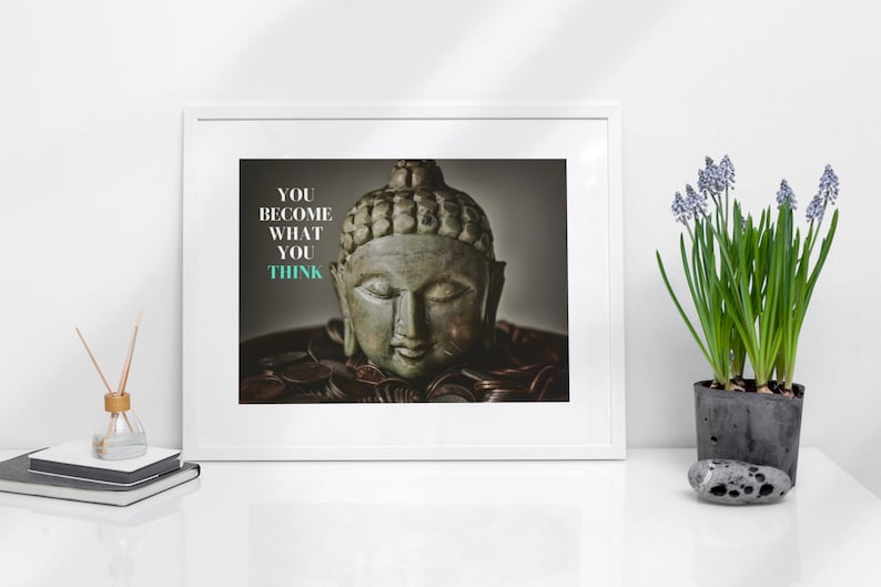 Buddha Wall Art|buddha Print|meaningful Quotes About Life|peaceful ...