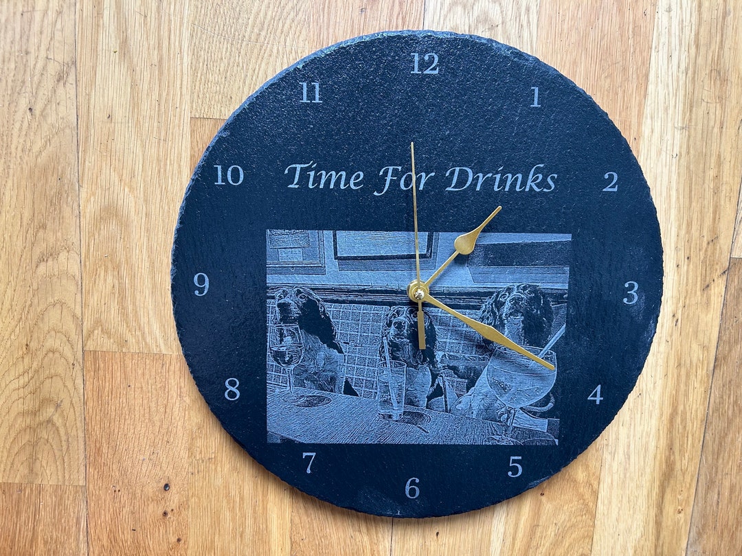 Photo Slate Clock - Etsy