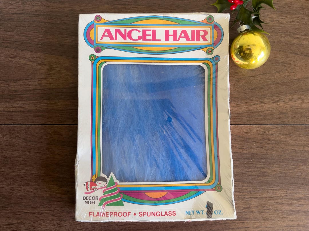 Vintage Spun Glass Blue Angel Hair in Original Box - 1970's Christmas ...