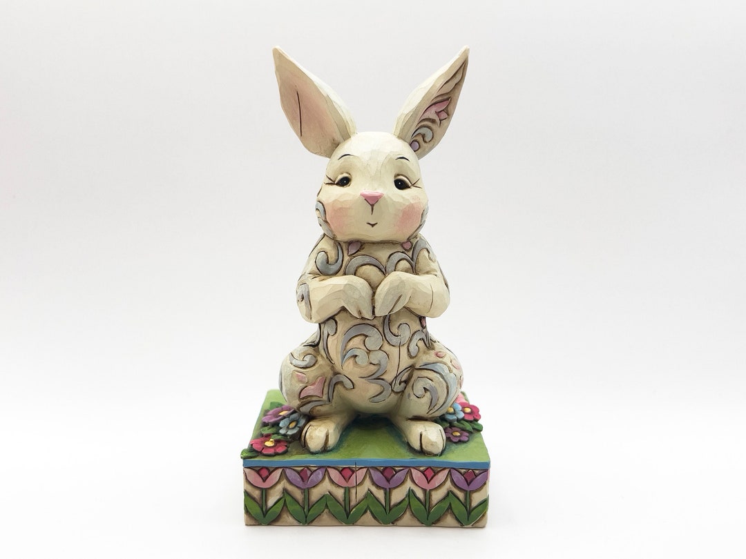 Adorable cute and Cuddly Jim Shore Easter Bunny Figurine, Collectible ...