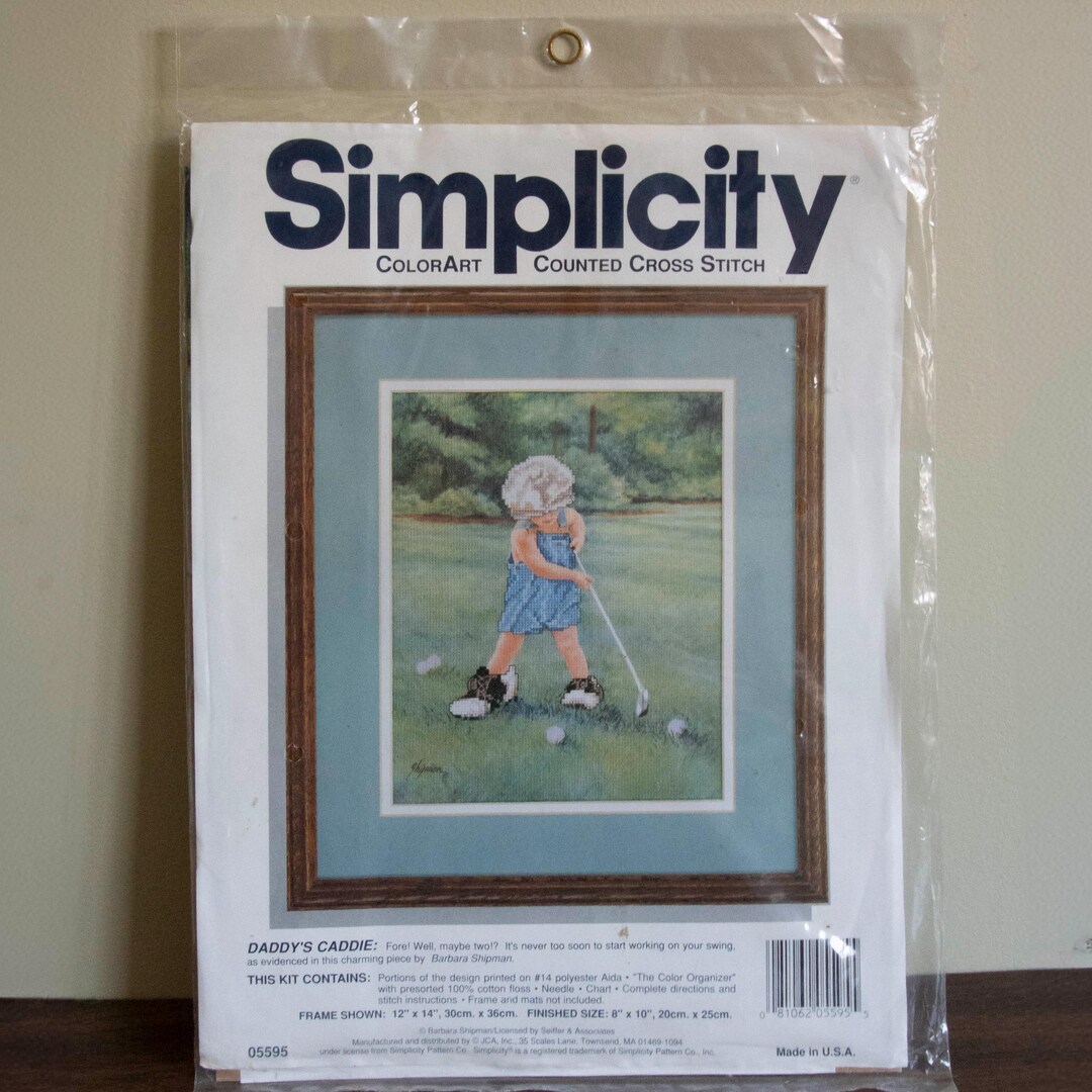 Daddy’s Caddie Cross Stitch Kit by Simplicity – Design by Barbara ...