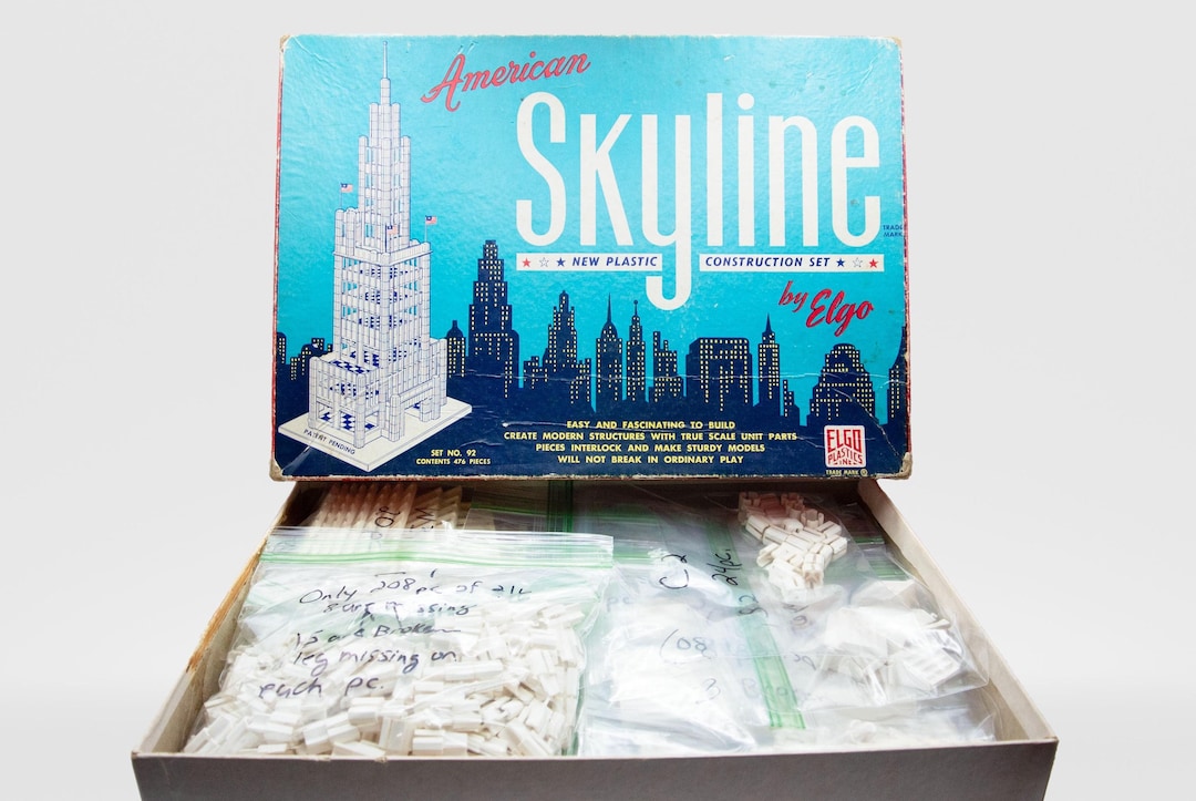 1950's American Skyline Construction Set No. 92 by Elgo Plastics Inc ...