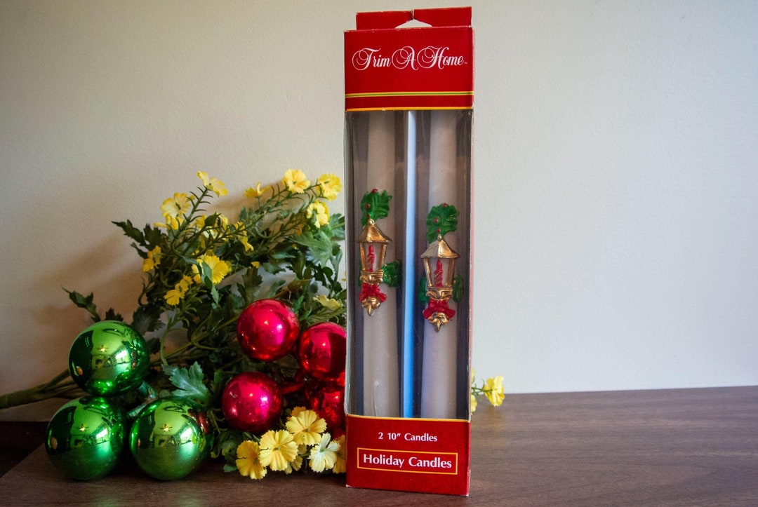 Vintage Christmas 10 Taper Candles, New in Box Holiday Taper ...