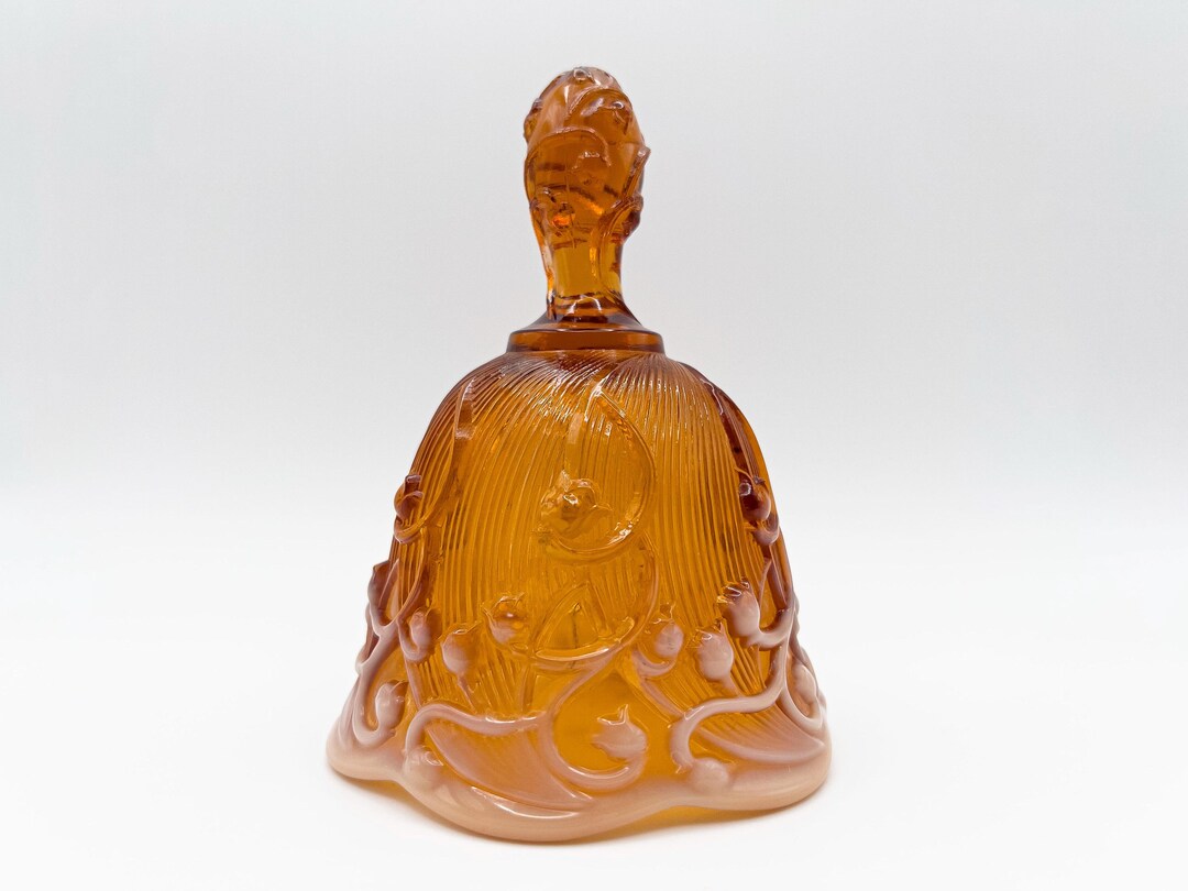Vintage Fenton Lily of the Valley "cameo" Color Opalescent Glass Bell ...