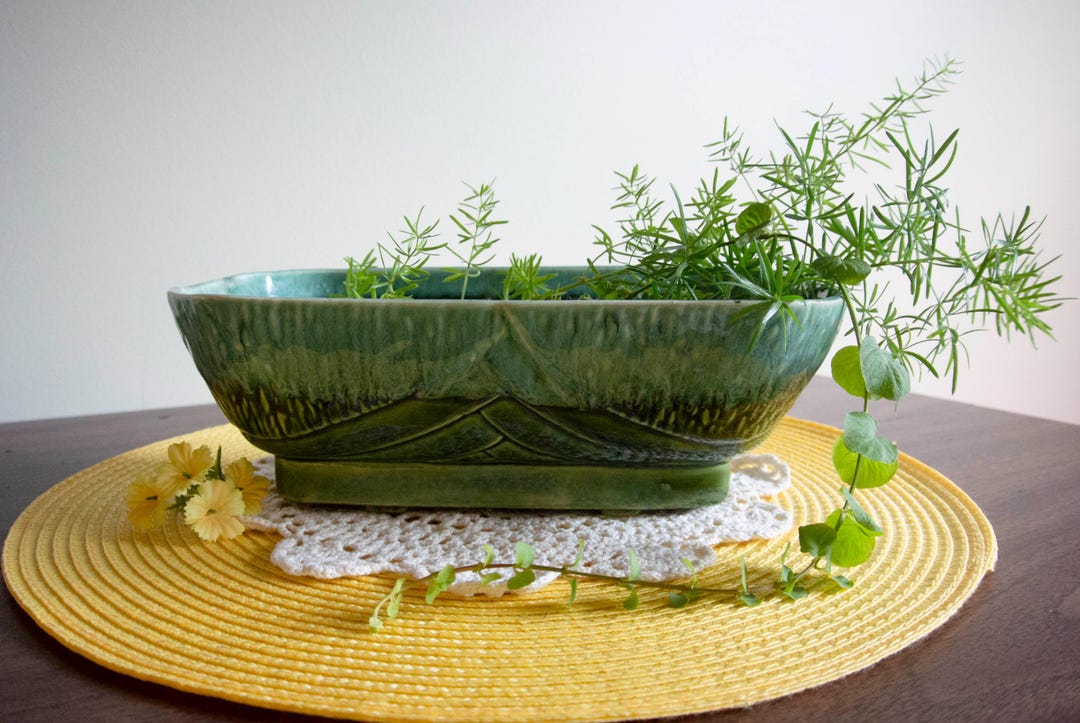 Vintage Cookson Green Mid-century Ceramic Planter - MCM Cookson 843 ...