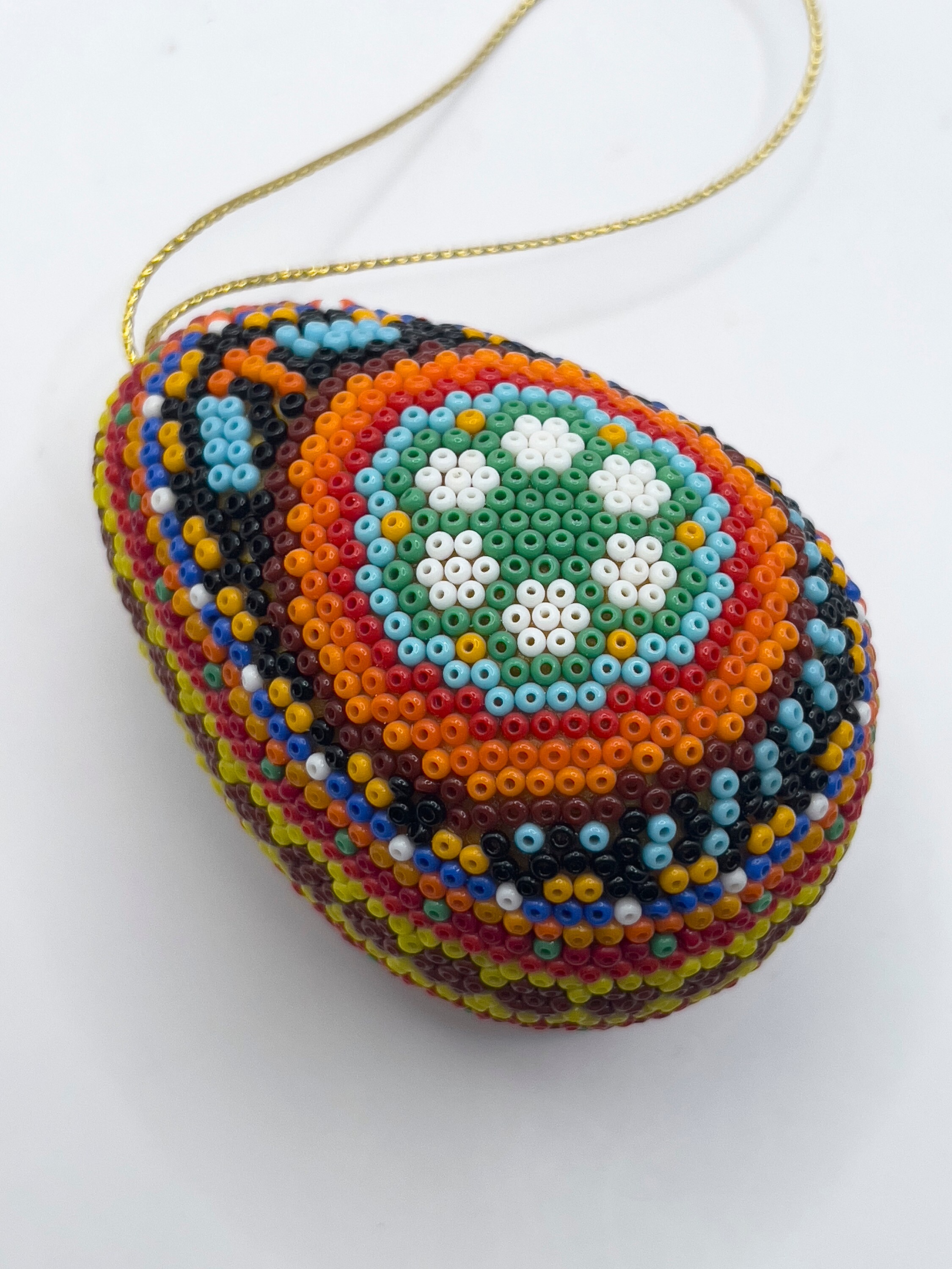 Three Beautiful Beaded Huichol Mexican Folk Art Eggs, Huichol Beaded ...