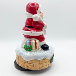 Vintage Rotating Santa Claus Music Box, Collectible Vintage Christmas ...