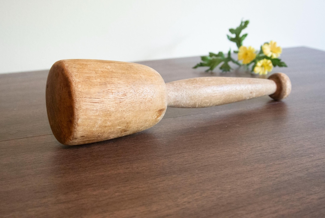 Antique 19th Century Wooden Food Masher, Primitive Potato Masher ...