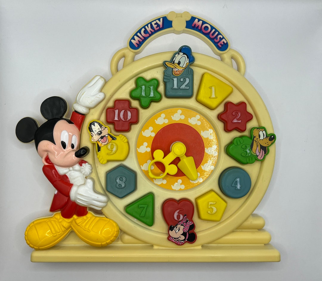 Vintage Disney Mickey Mouse Clock Puzzle, Vintage Disney Toys, Mickey ...