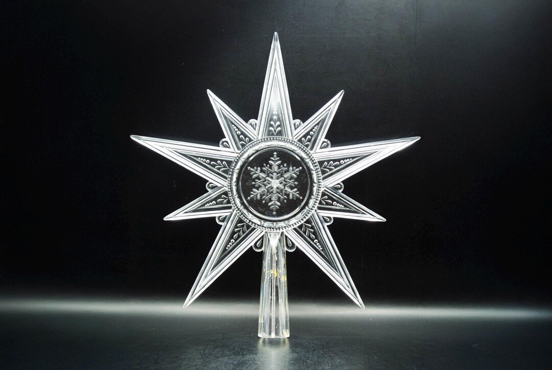 Vintage 1978 Hallmark Star Christmas Tree Topper, Vintage Clear Plastic ...