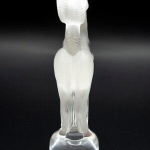 Signed Lalique Crystal Clear and Frosted Satin Bastia Ram Paperweight ...