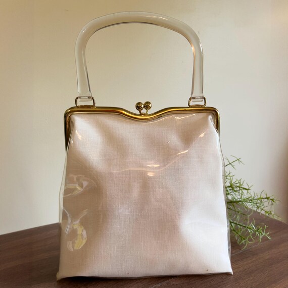 Vintage 1950s Vinyl Encased Flower Purse – Retro Mid-… - Gem