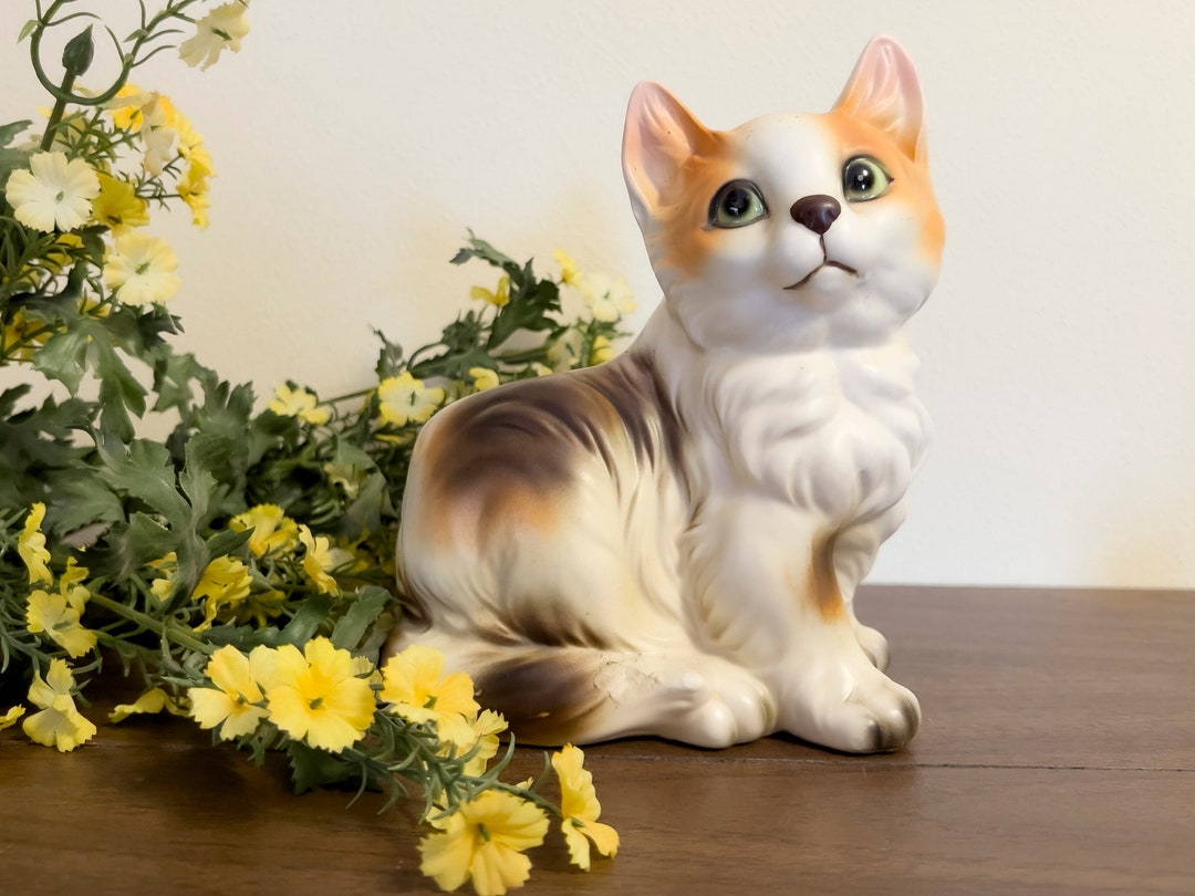 Vintage Napcoware Calico Cat Planter, Vintage Kitten Home Decor, Calico ...