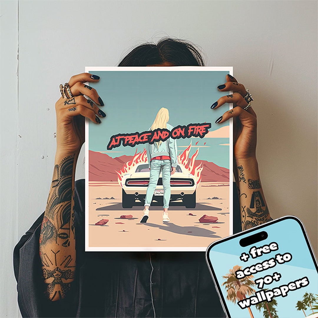 Wall Art Print Motivational Quote Astetic Badass Girl Poster - Etsy