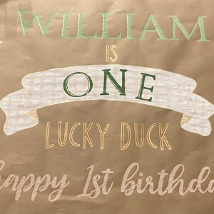 One Lucky Duck Hand Painted Sign - Etsy