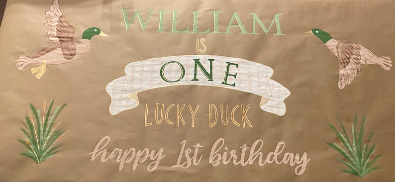 One Lucky Duck Hand Painted Sign - Etsy