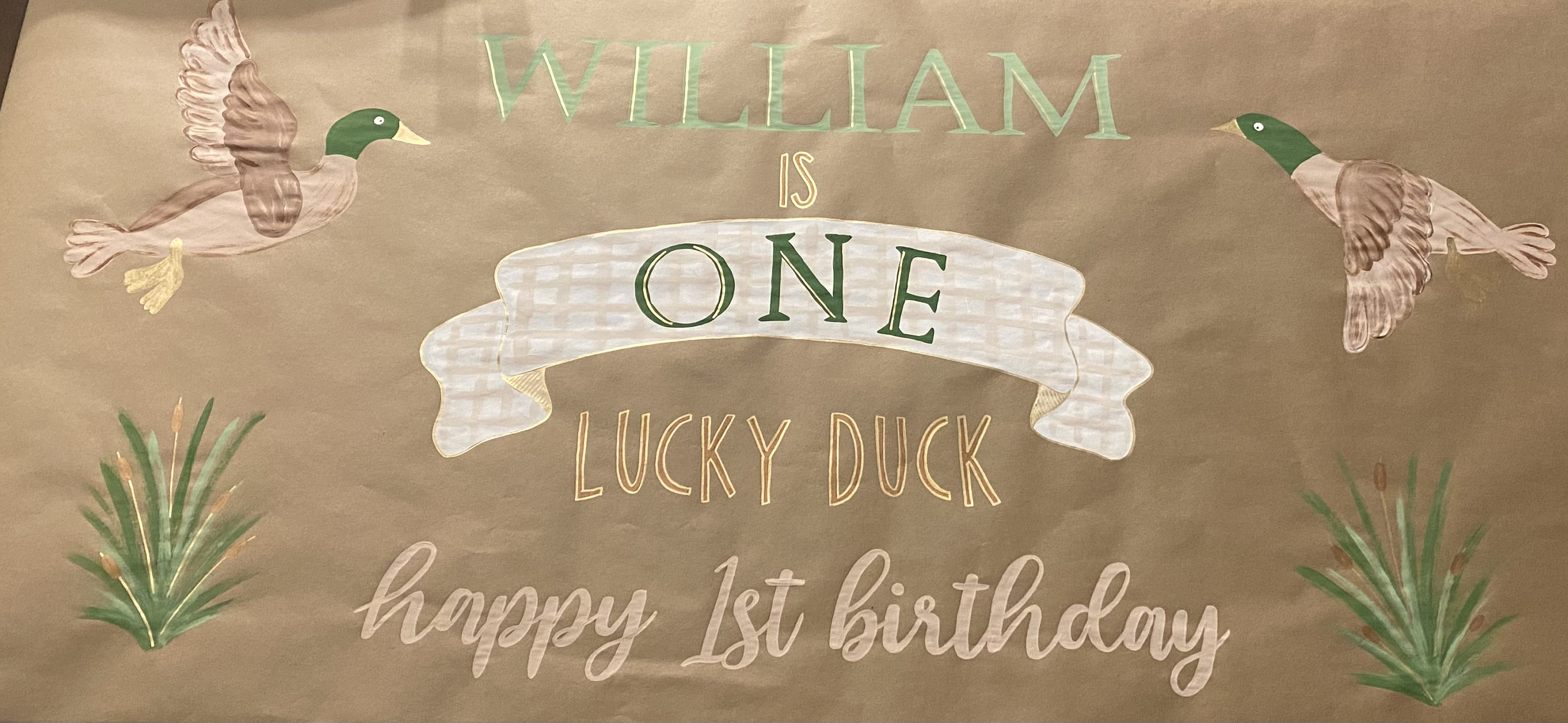 One Lucky Duck Hand Painted Sign - Etsy