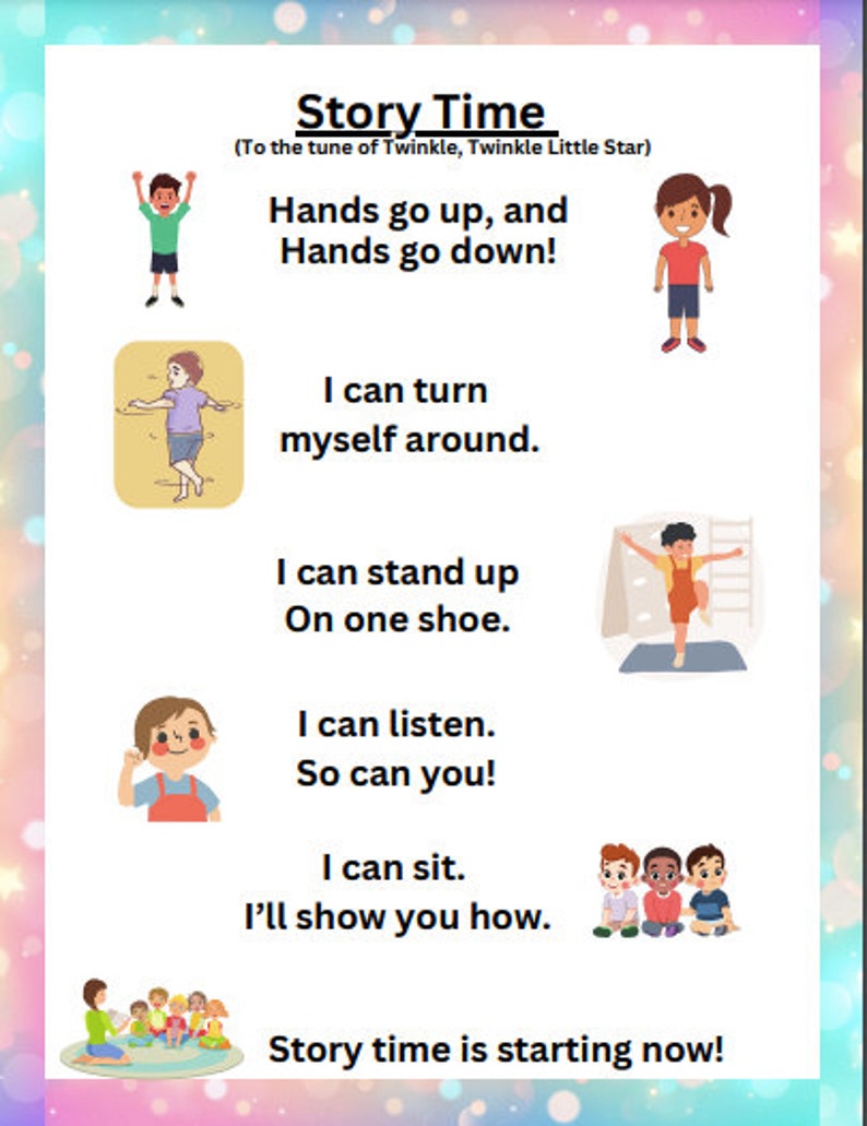 Story Time Poem - Etsy