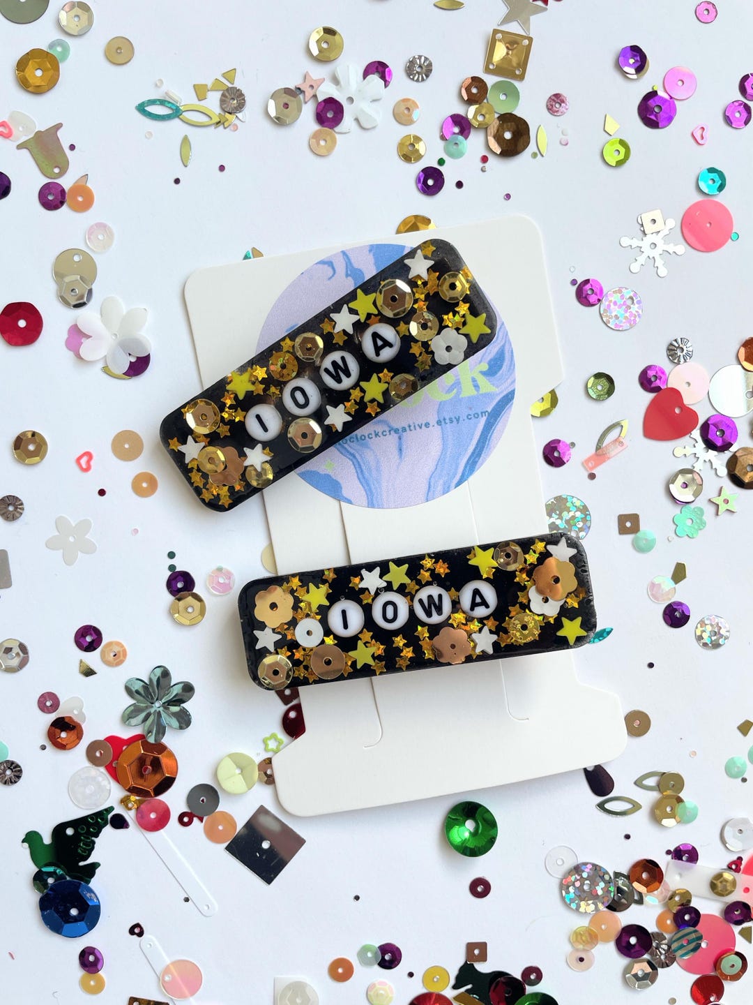 Iowa Hawkeyes Hair Clip | University of Iowa Accessories | Sparkle Hair ...