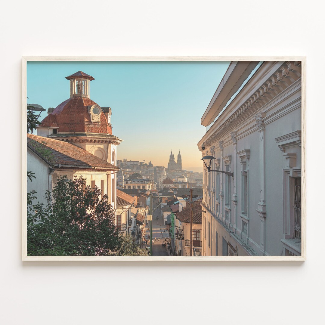 Quito Street View Poster: Colorful Ecuador Travel Print - Etsy