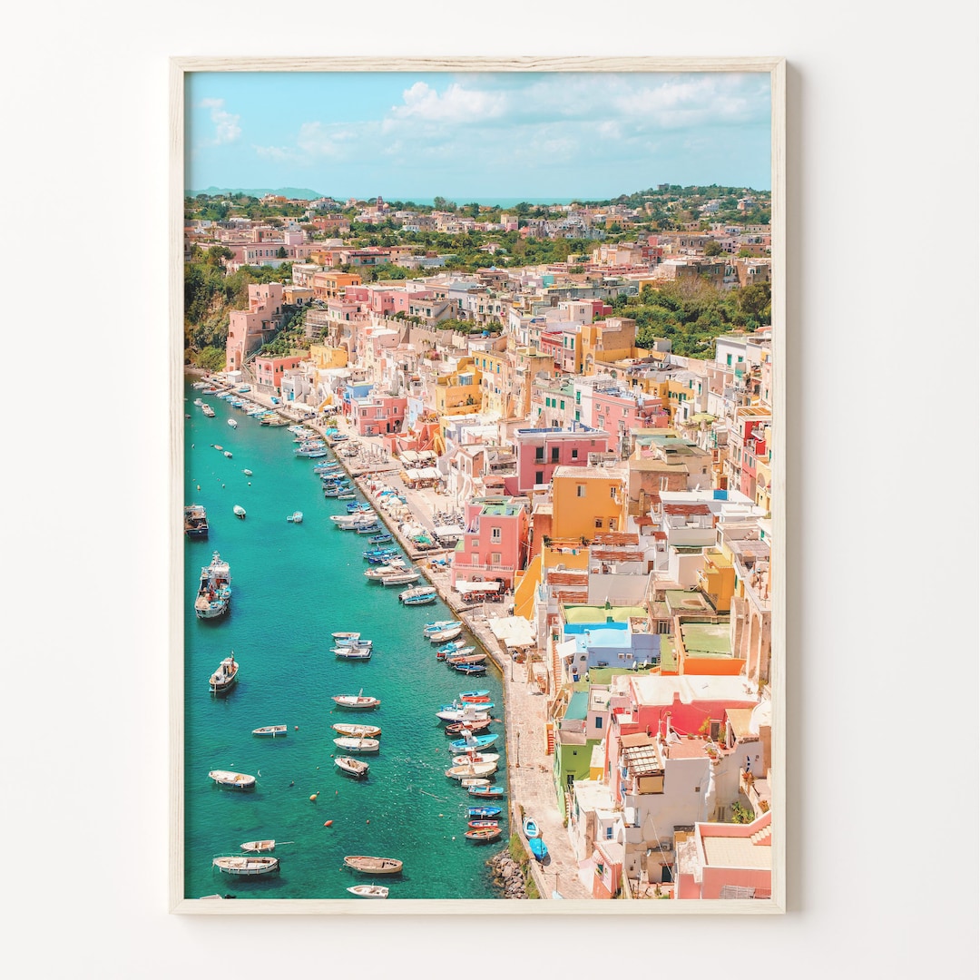 Naples Italy Print: Colorful Coastal Cityscape Wall Art - Etsy