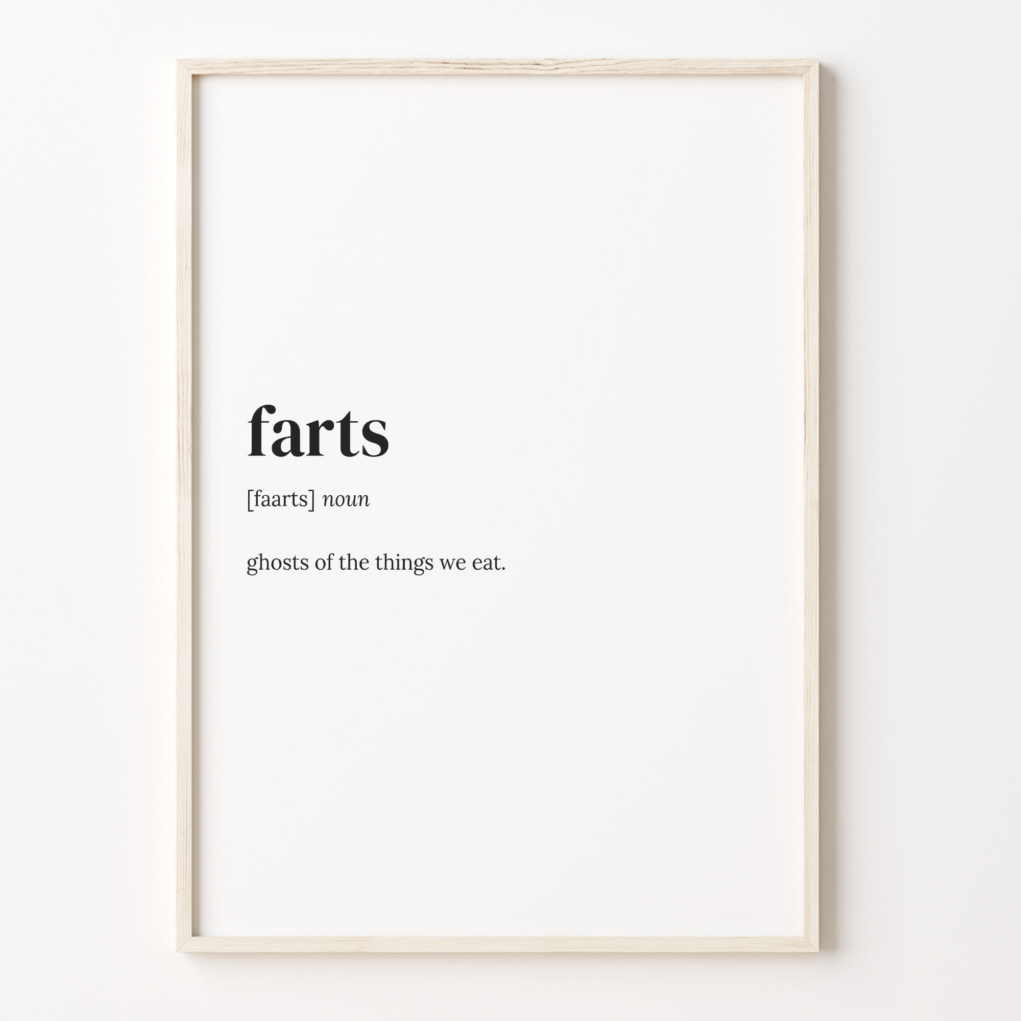 Farts Definition Print, Dictionary Poster, Quote Wall Art, Gift for ...