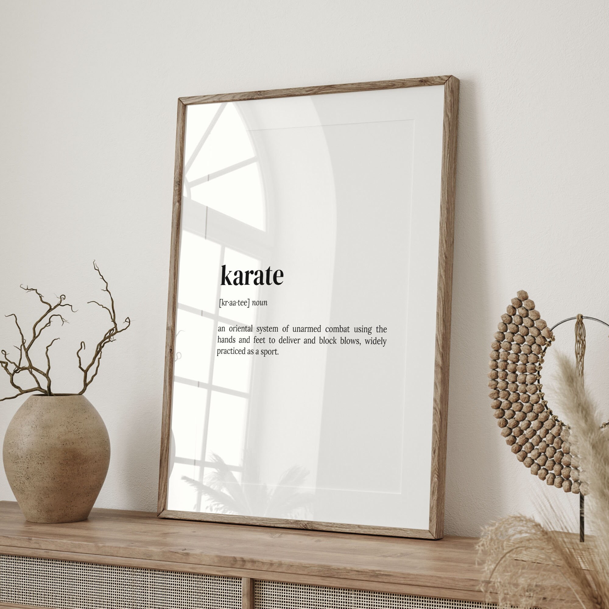 Karate Definition Print Dictionary Poster Quote Wall Art - Etsy