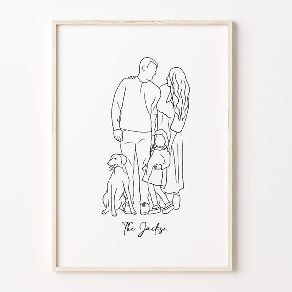 Family Custom Drawings - Etsy UK