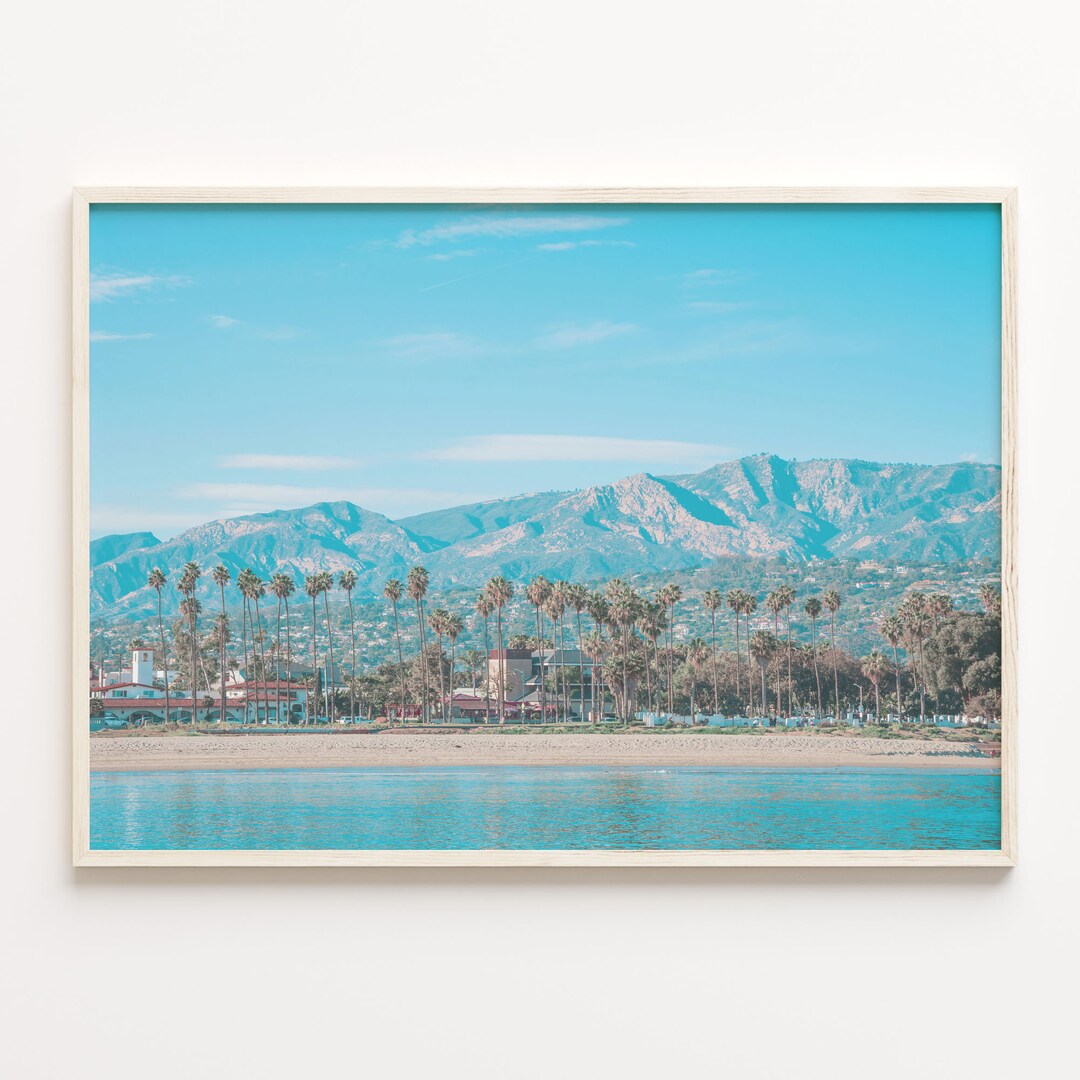 Santa Barbara Colorful Poster Print, Santa Barbara Photo Art, Santa ...