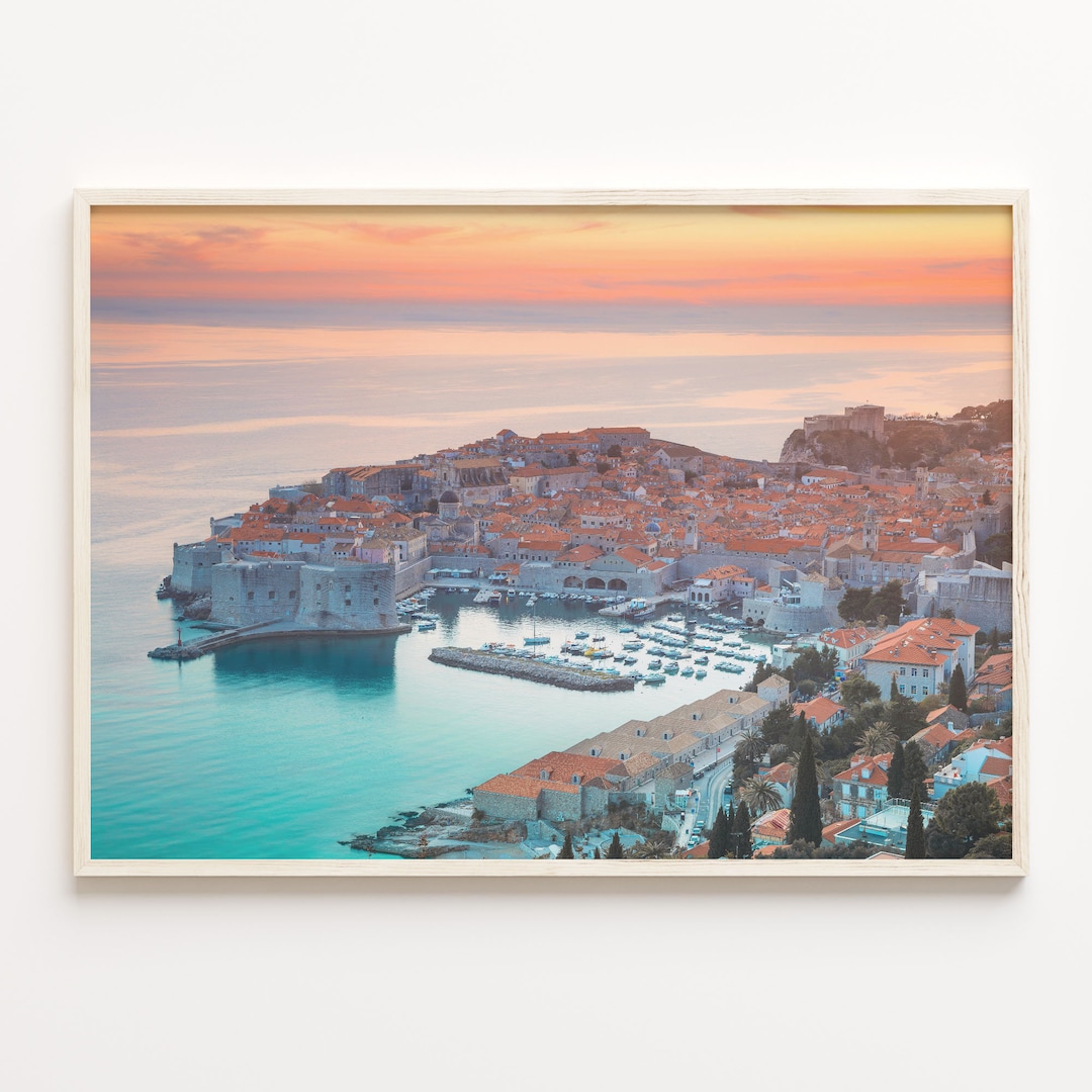 Croatia Print: Colorful Dubrovnik Cityscape Wall Art - Etsy