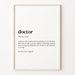 Doctor Definition Print: Funny Quote Wall Art - Etsy