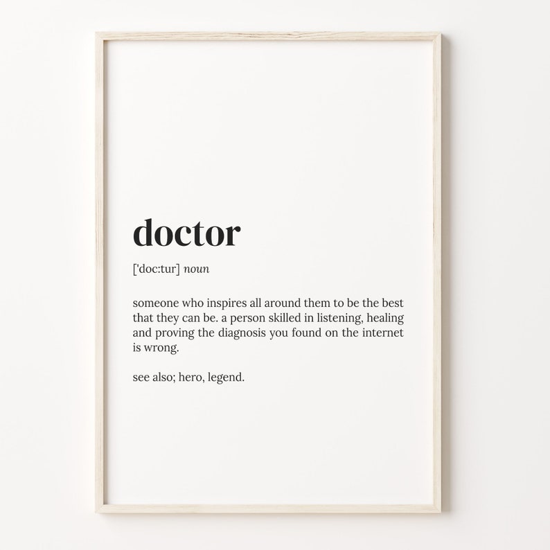 Doctor Definition Print: Funny Quote Wall Art - Etsy