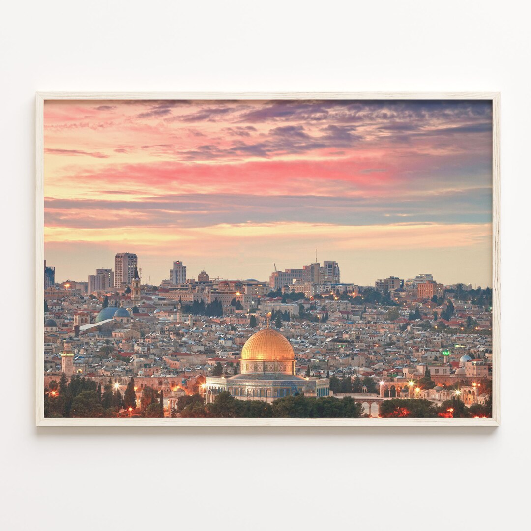 Jerusalem Colorful Poster Print, Jerusalem Photo Wall Art, Jerusalem ...