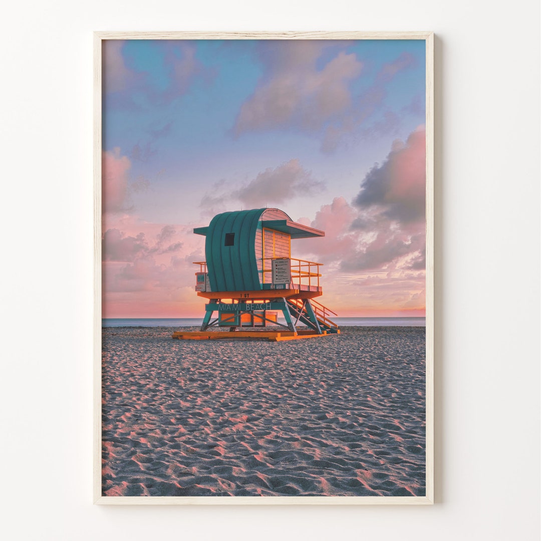 Miami Colorful Poster Print, Miami Photo Wall Art, Miami Wall Decor ...