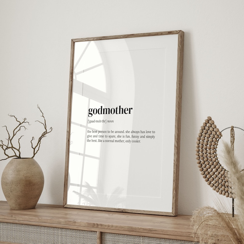 Godmother Definition Print: Quote Wall Art - Etsy Australia