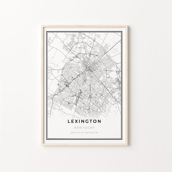 Lexington Ky Map Poster - Etsy