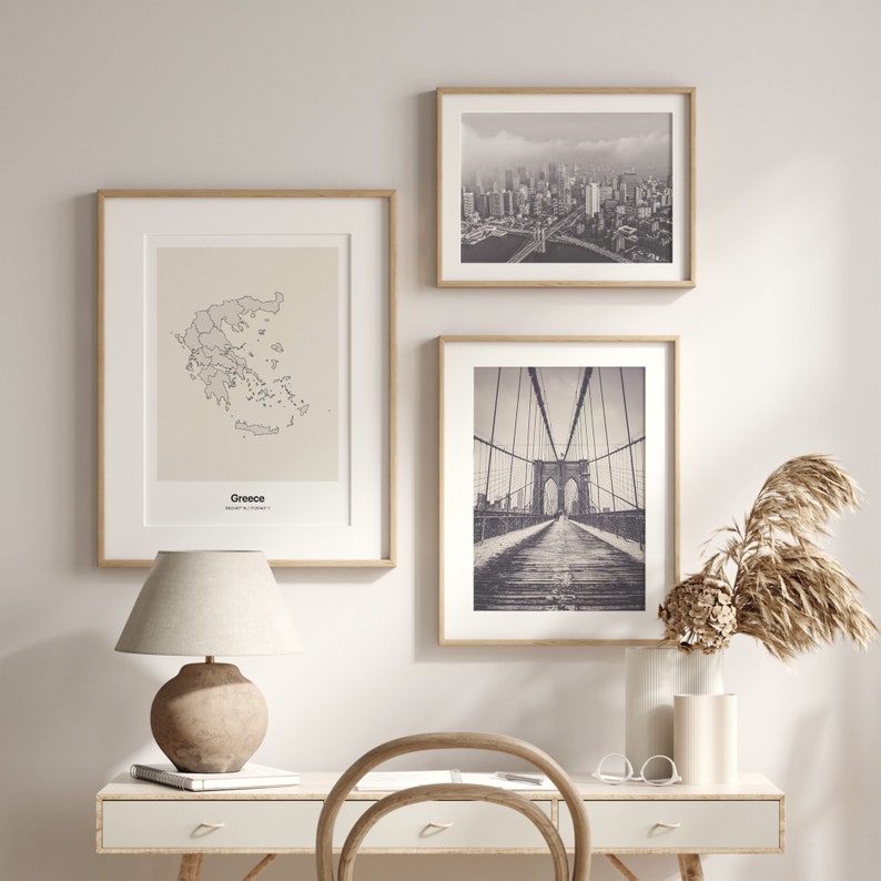 Greece Print, Greek Gift, Minimalistic Country Map Poster, GR Line Art ...