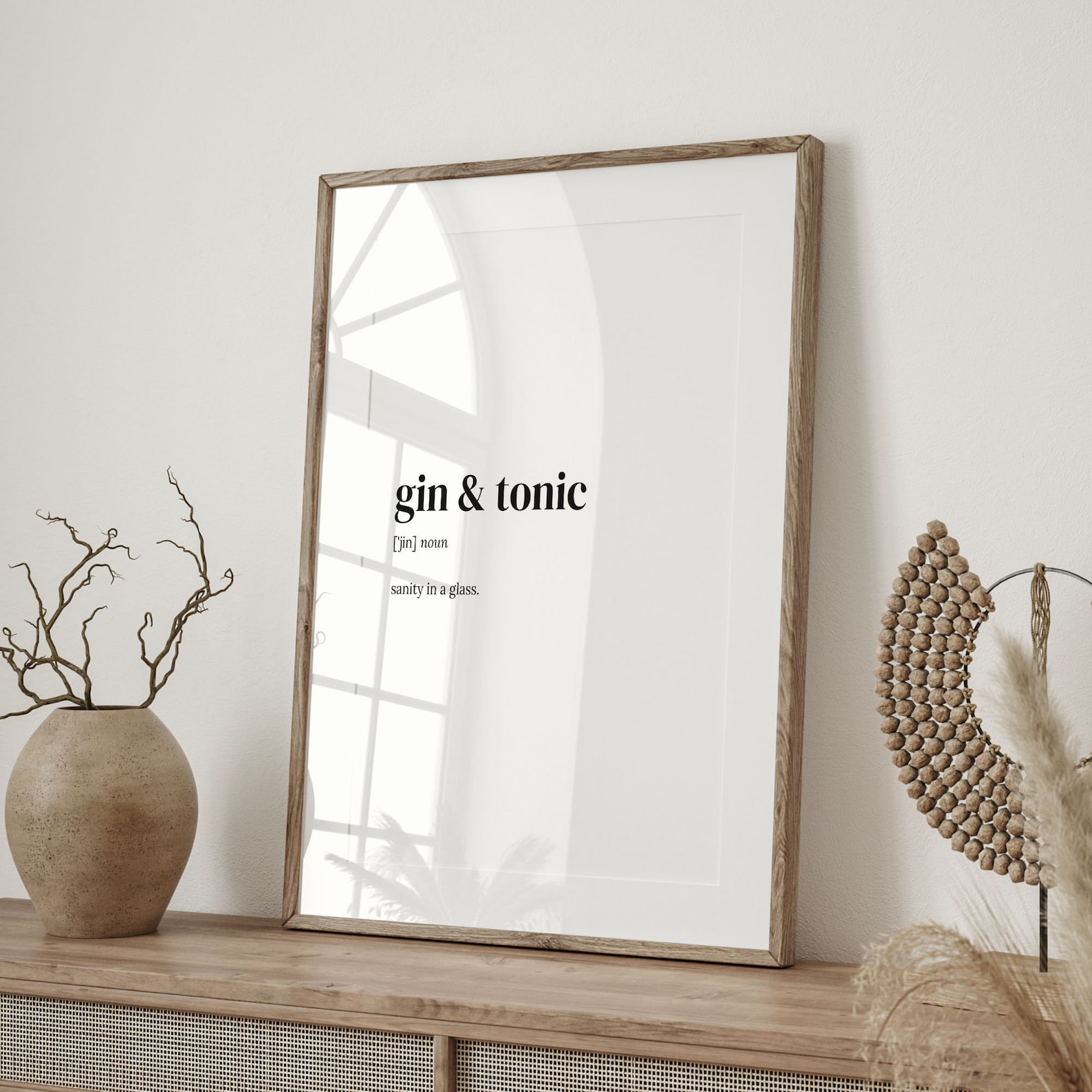 Gin & Tonic Definition Print Dictionary Poster Quote Wall - Etsy