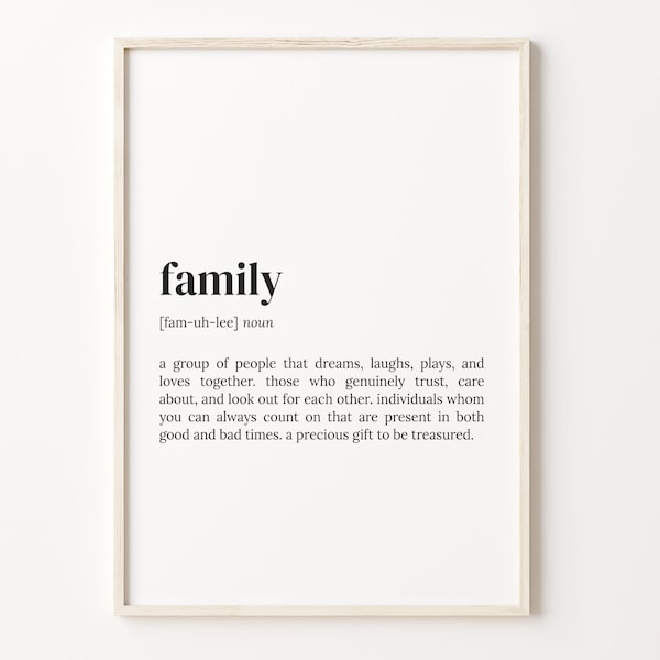 Family Definition - Etsy