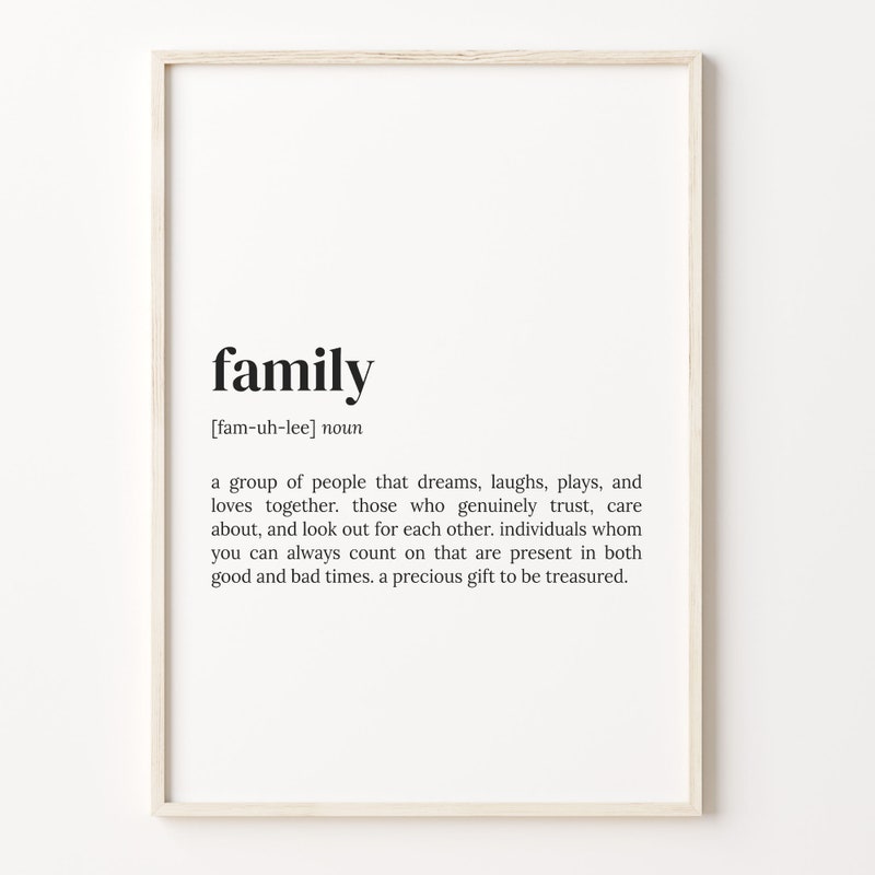 Family Definition - Etsy