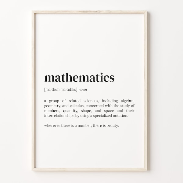 Mathematics Wall Art - Etsy