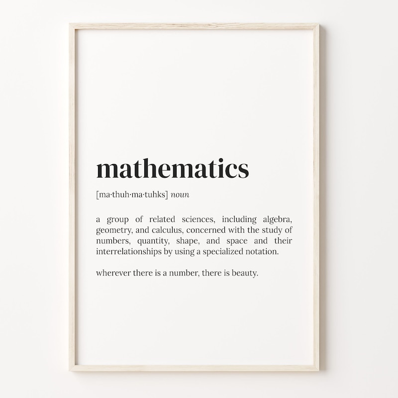Mathematics Wall Art - Etsy