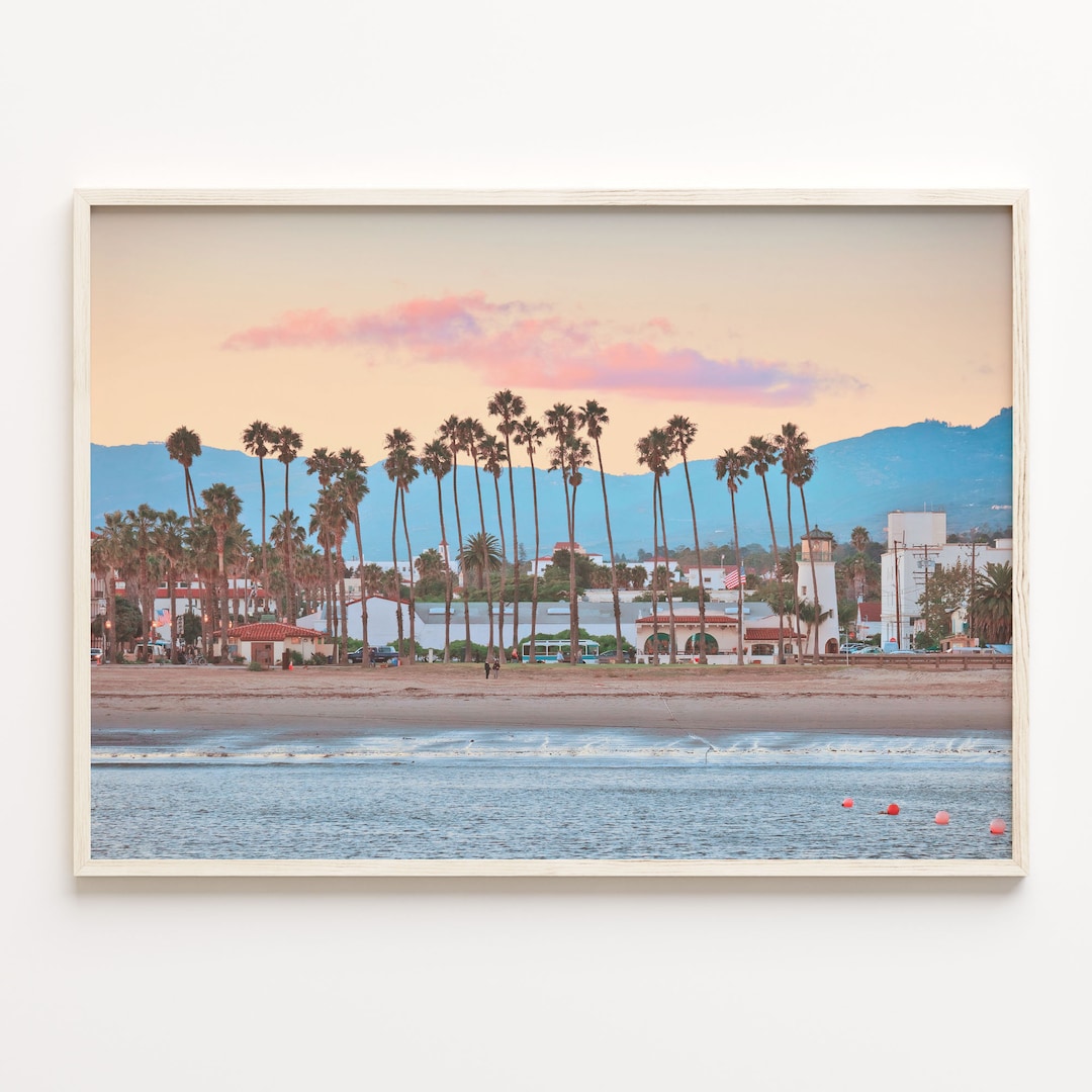 Santa Barbara Colorful Poster Print Horizontal, Santa Barbara Photo ...