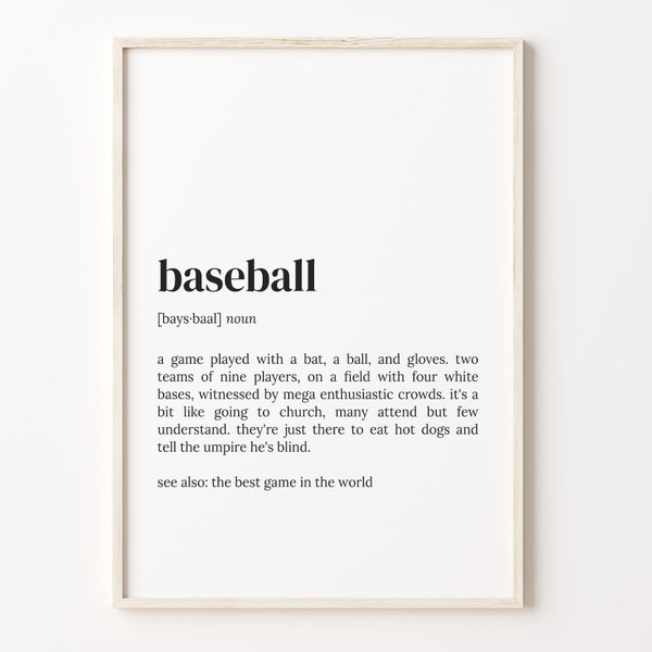 Baseball Print - Etsy