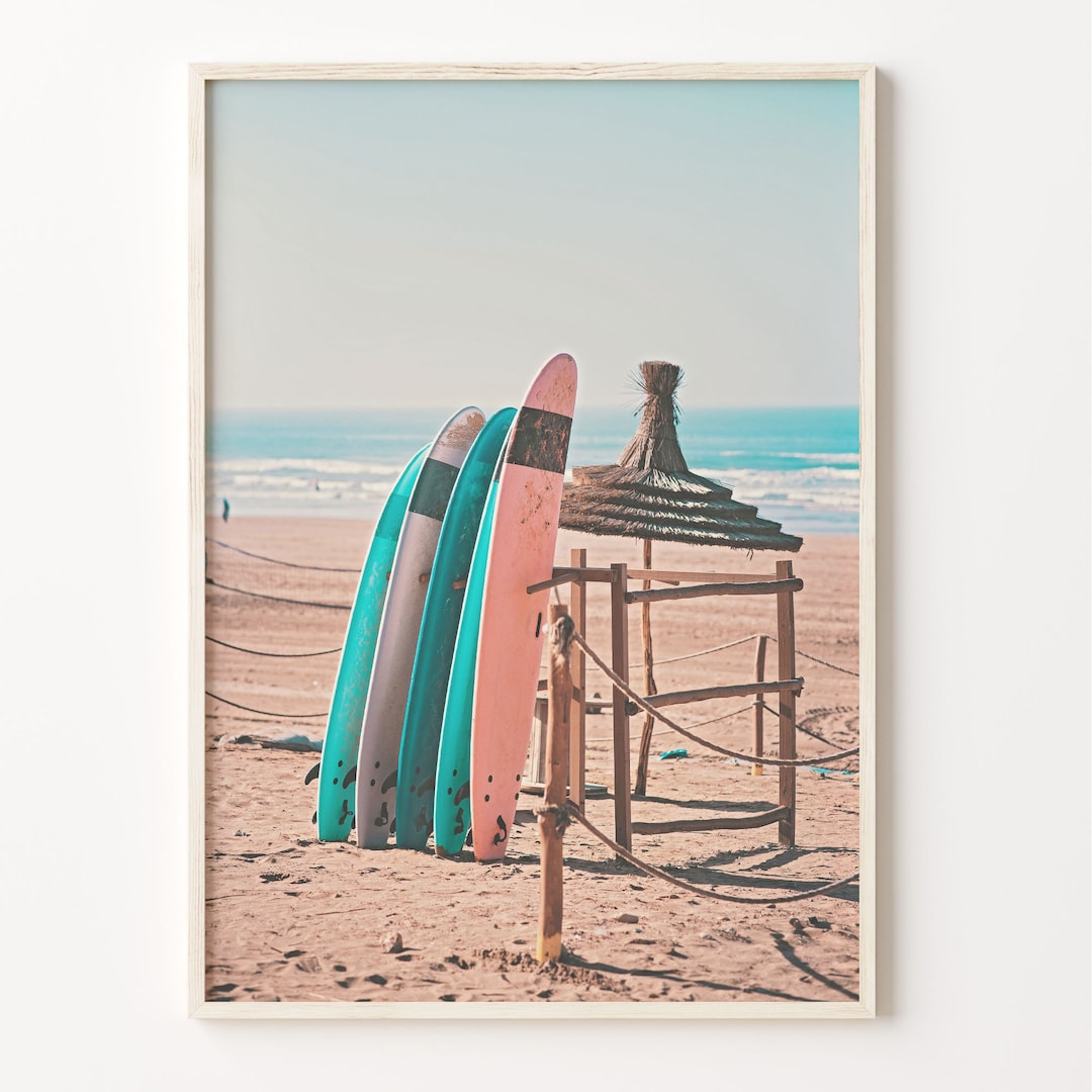 Surfboards Colorful Poster Print, Surfboards Photo Wall Art, Wall Art ...